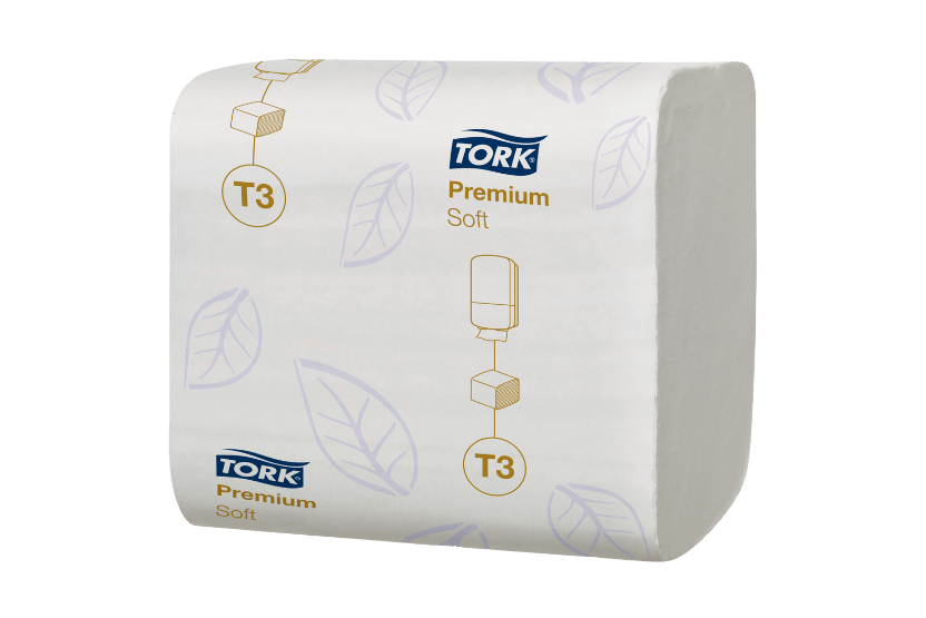 Tork® T3 Soft Folded Toilet Paper 2-ply 30x252 sheets White Premium (1 ...